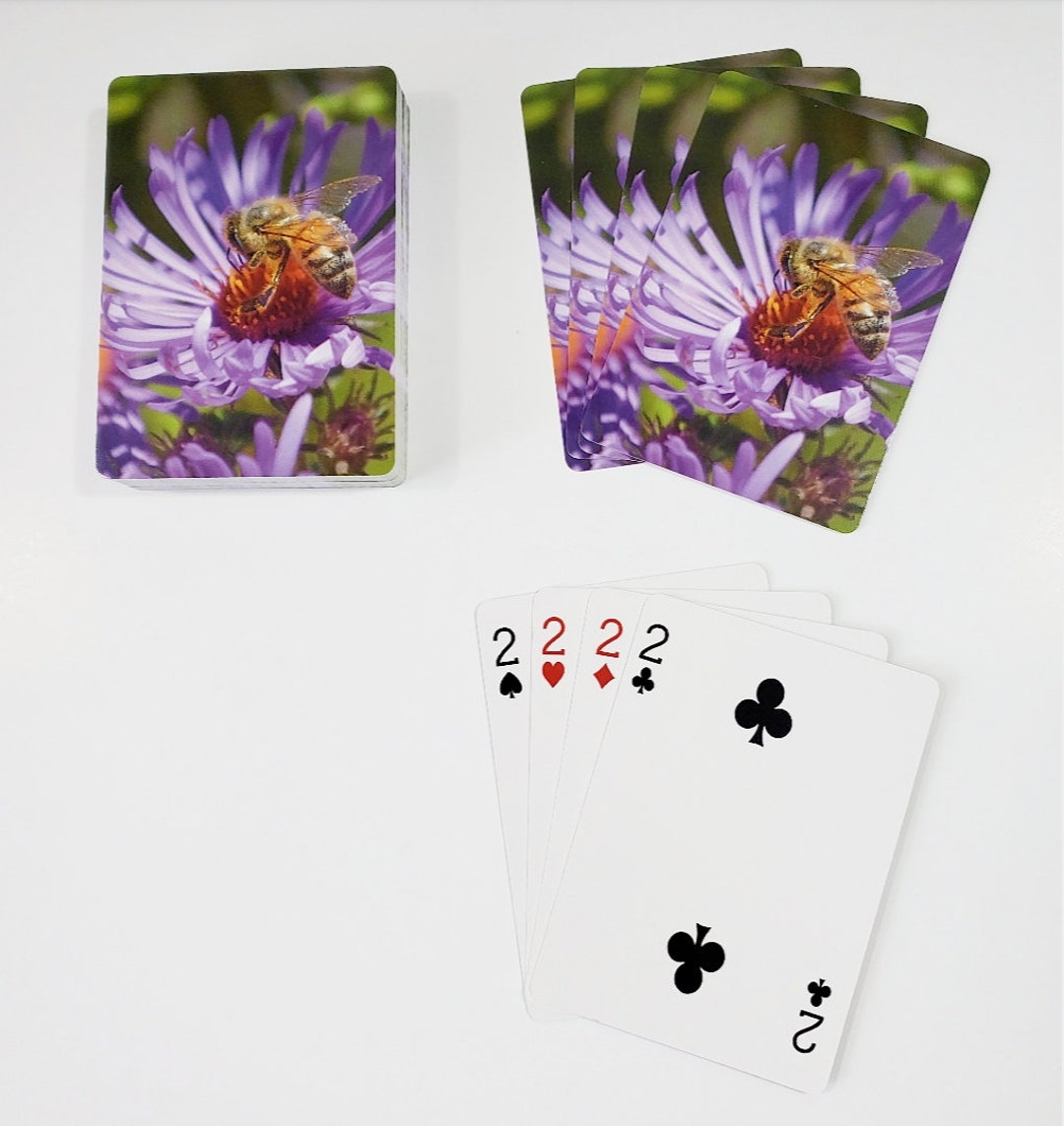 Custom Nature Playing Cards | Bee Photography Deck of Cards | Unique ...