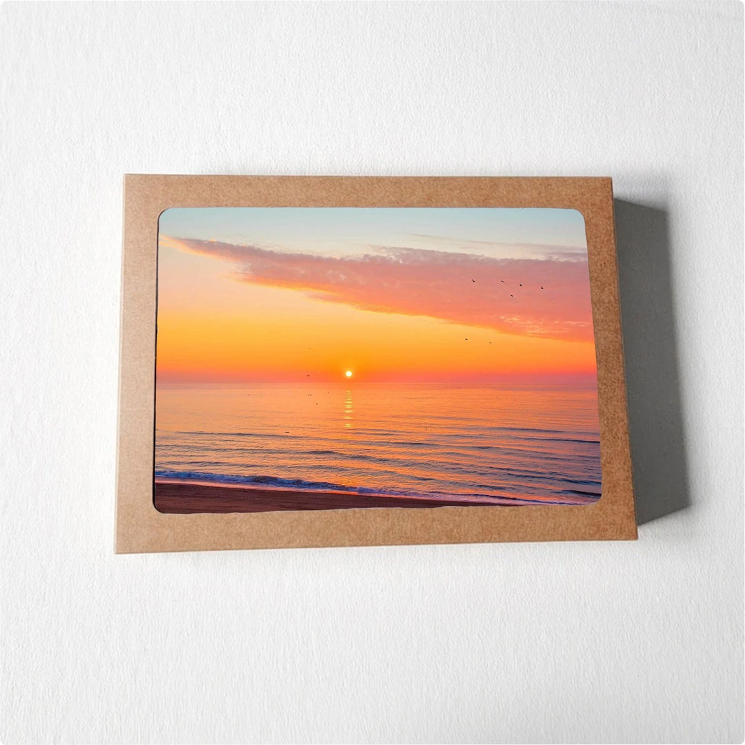 Set of 12 Beach-themed Greeting Cards | 5x7 Inches | Blank Inside for ...