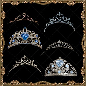 Royal Princess Crown and Tiara Overlays, Girls Fantasy Png Clip Art for ...