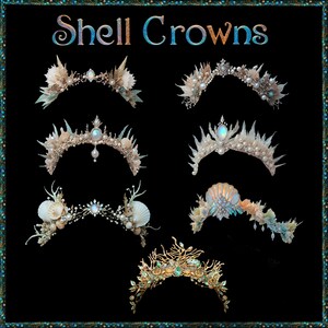 Mermaid Shell Crowns Mini Kit Overlays, Props for Mermaid Photography ...