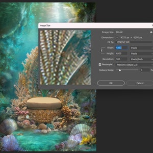 Mermaid Underwater Throne Digital Background With Bonus Tail, Studio ...