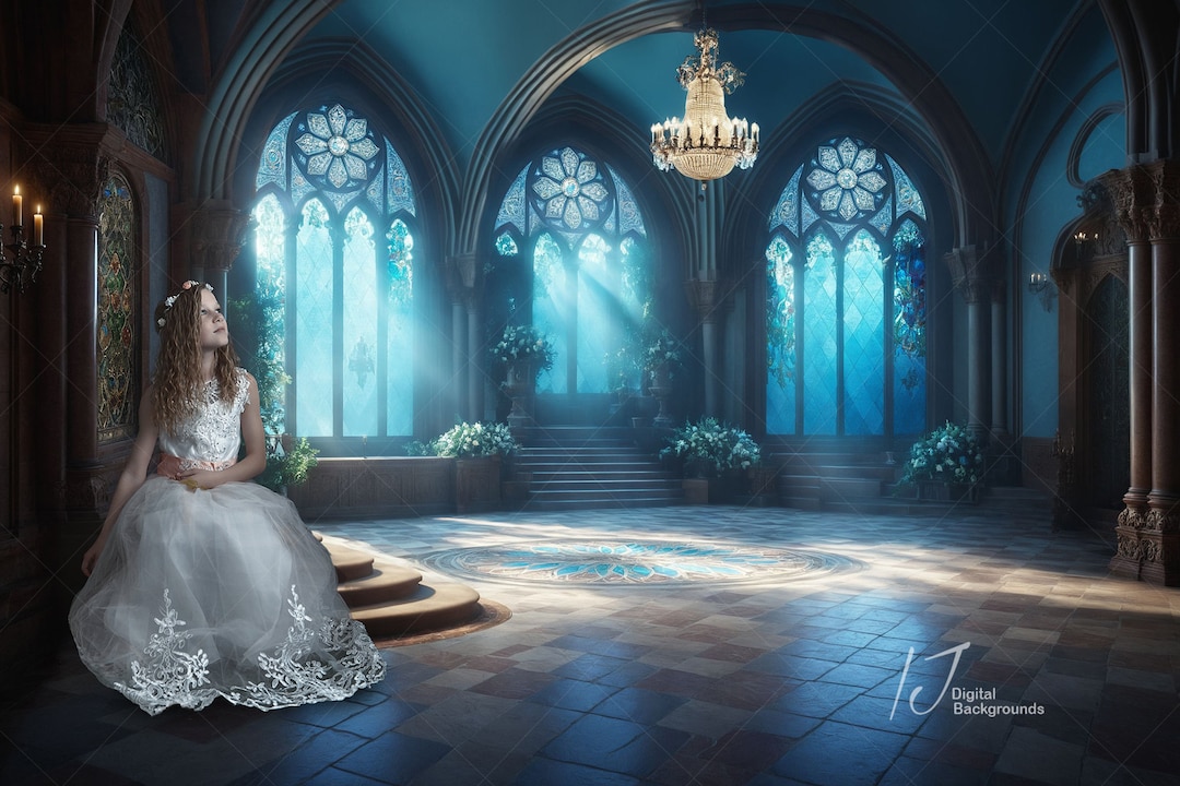 Cinderella Castle Room, Digital Backdrop Download, Fantasy Background ...