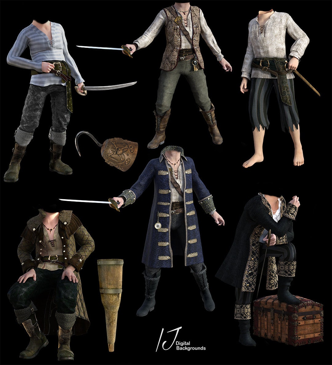 Pirates Adventure Overlay Png Files, Pirate Outfits, Pirate Hats ...