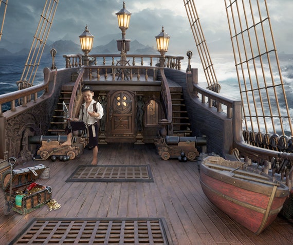 Pirate Ship Deck Backdrop