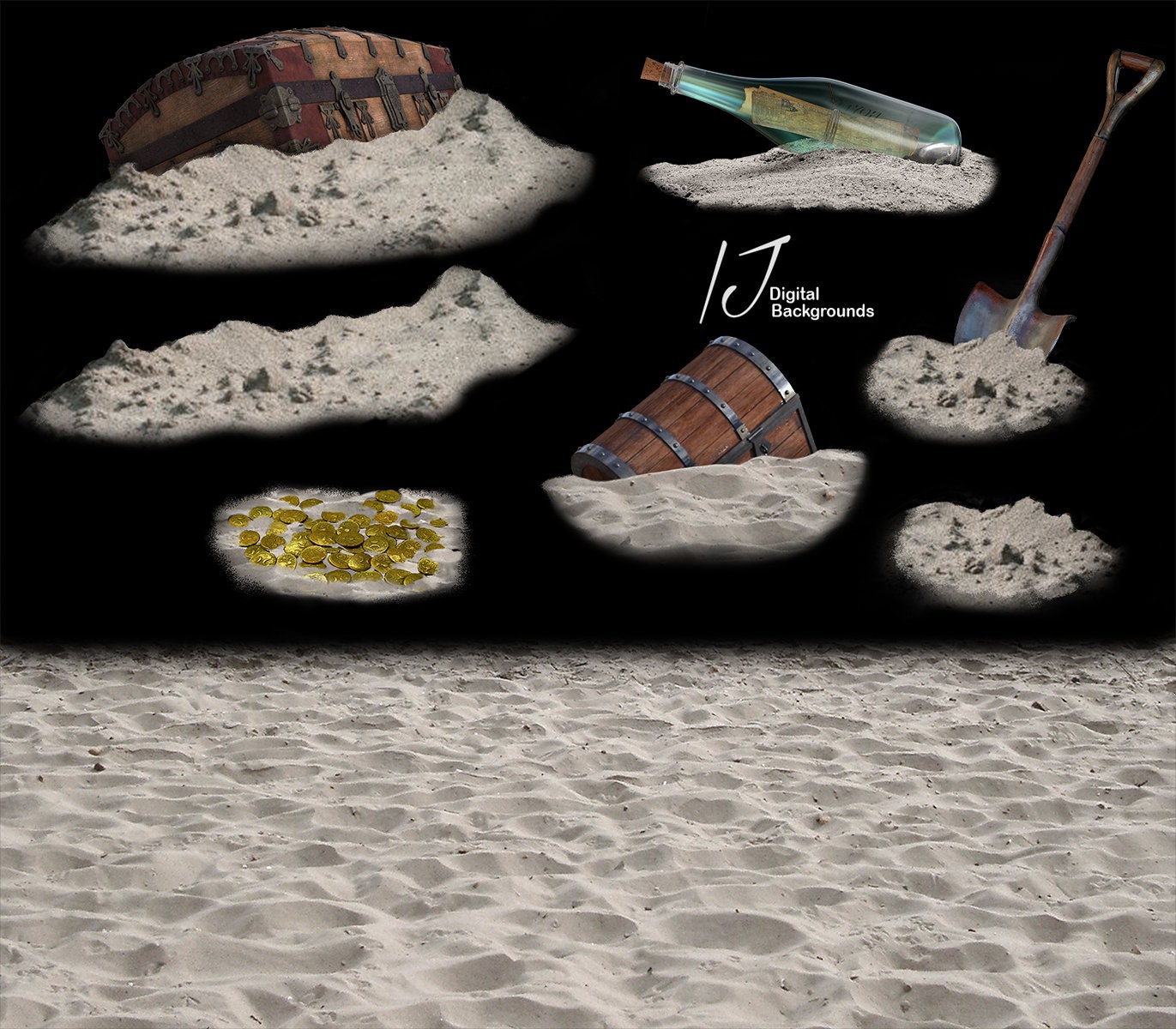 Pirates Adventure Overlay Png Files, Treasure Chests, Pirate Maps and ...