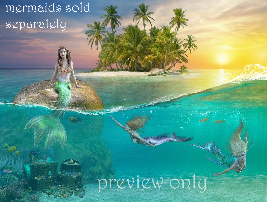 Mermaid Rock Beach Background, Sea, for Photography Composites, Add ...