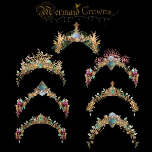 Mermaid Tails 3, Png Overlays, Mermaid Crowns, Underwater Bubbles for ...