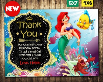 Ariel thank you card | Etsy