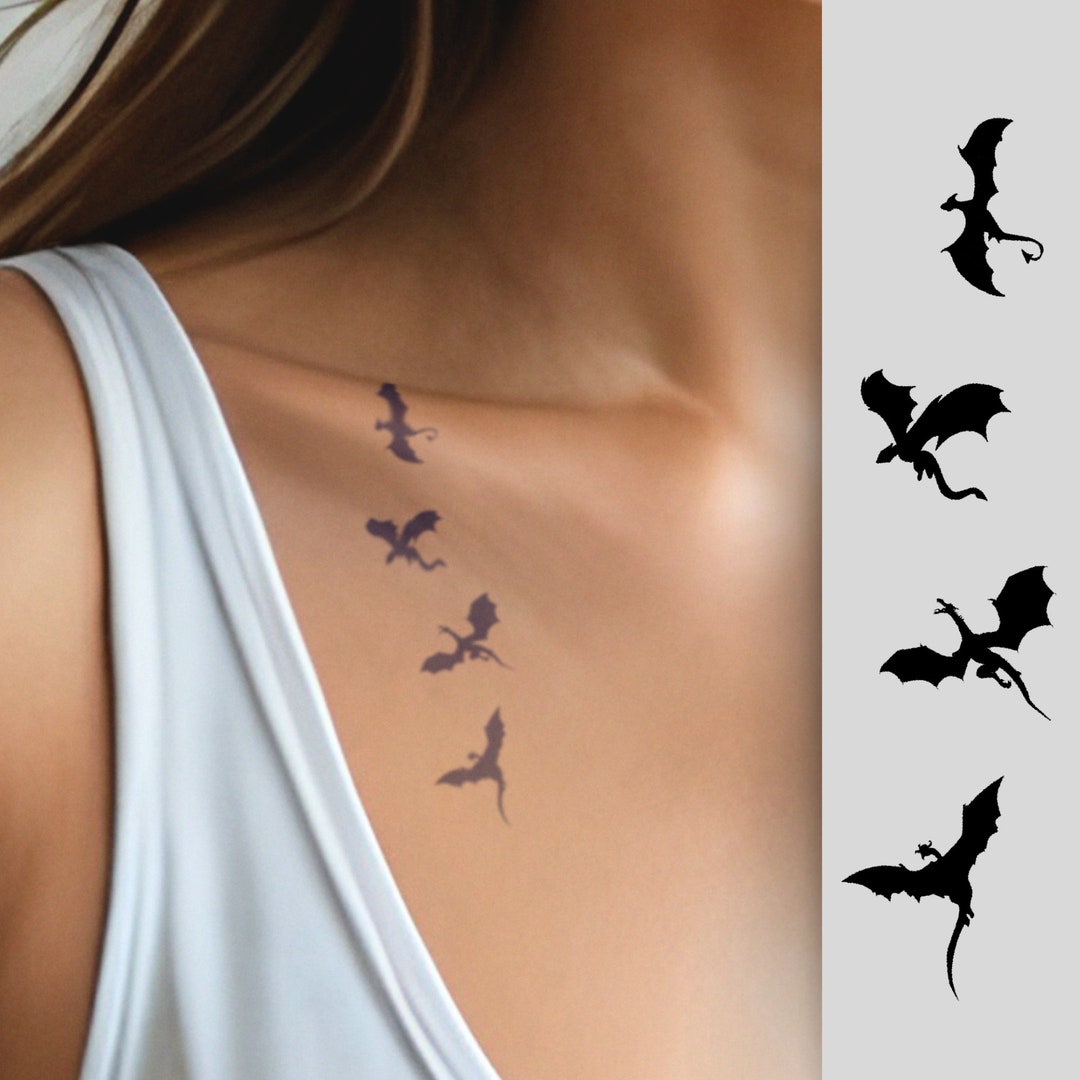 Dragons | Semi-permanent Tattoo Plant Based Temporary Tattoo Temporary ...
