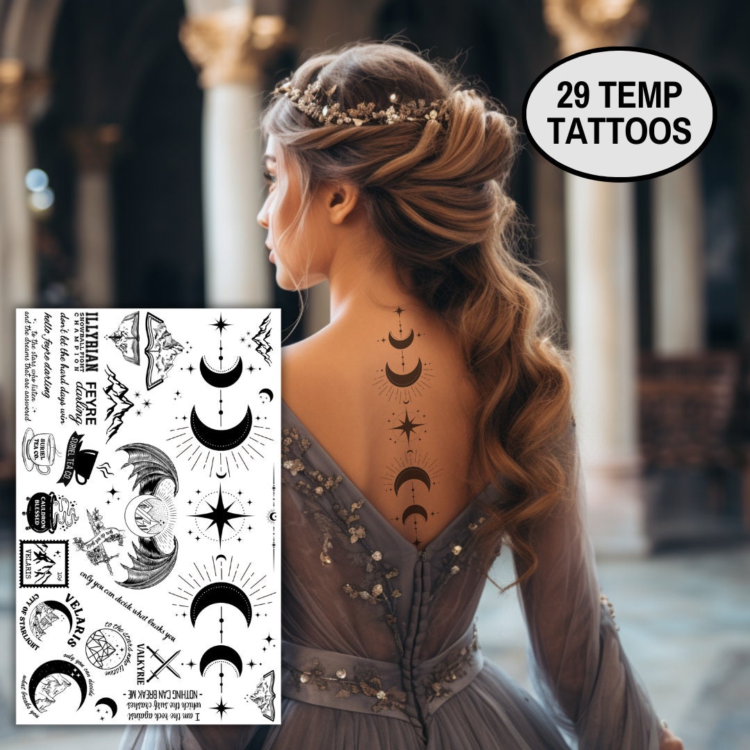 ACOTAR Temporary Tattoos ACOTAR Gifts Velaris Valkyrie ACOTAR Merch ...