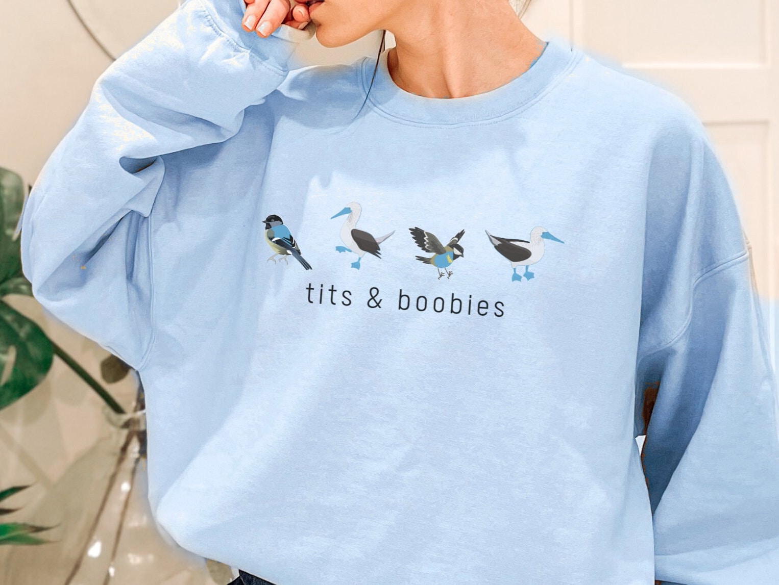 Blue Footed Booby Boobies Sweatshirt Bird Watching Gift Feminist ...