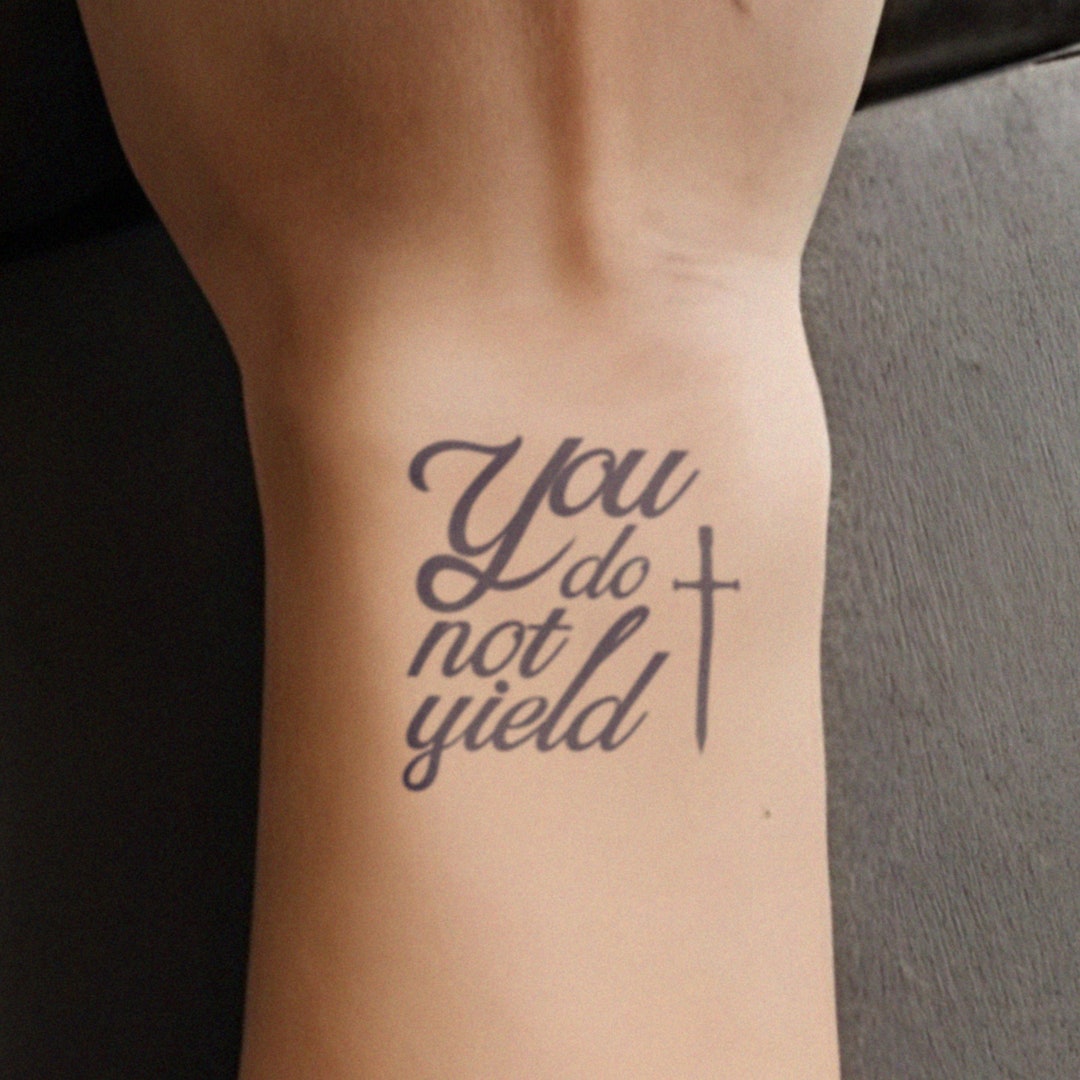 You Do Not Yield | Throne of Glass Semi-permanent Tattoo - Etsy