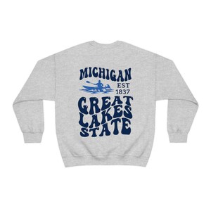 Michigan Sweatshirt Michigan Crewneck Midwest Sweatshirt Michigan Shirt ...