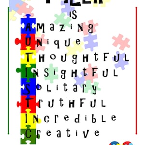 Personalised Autism Print for Autistic Child, Autism Gift, Autism ...