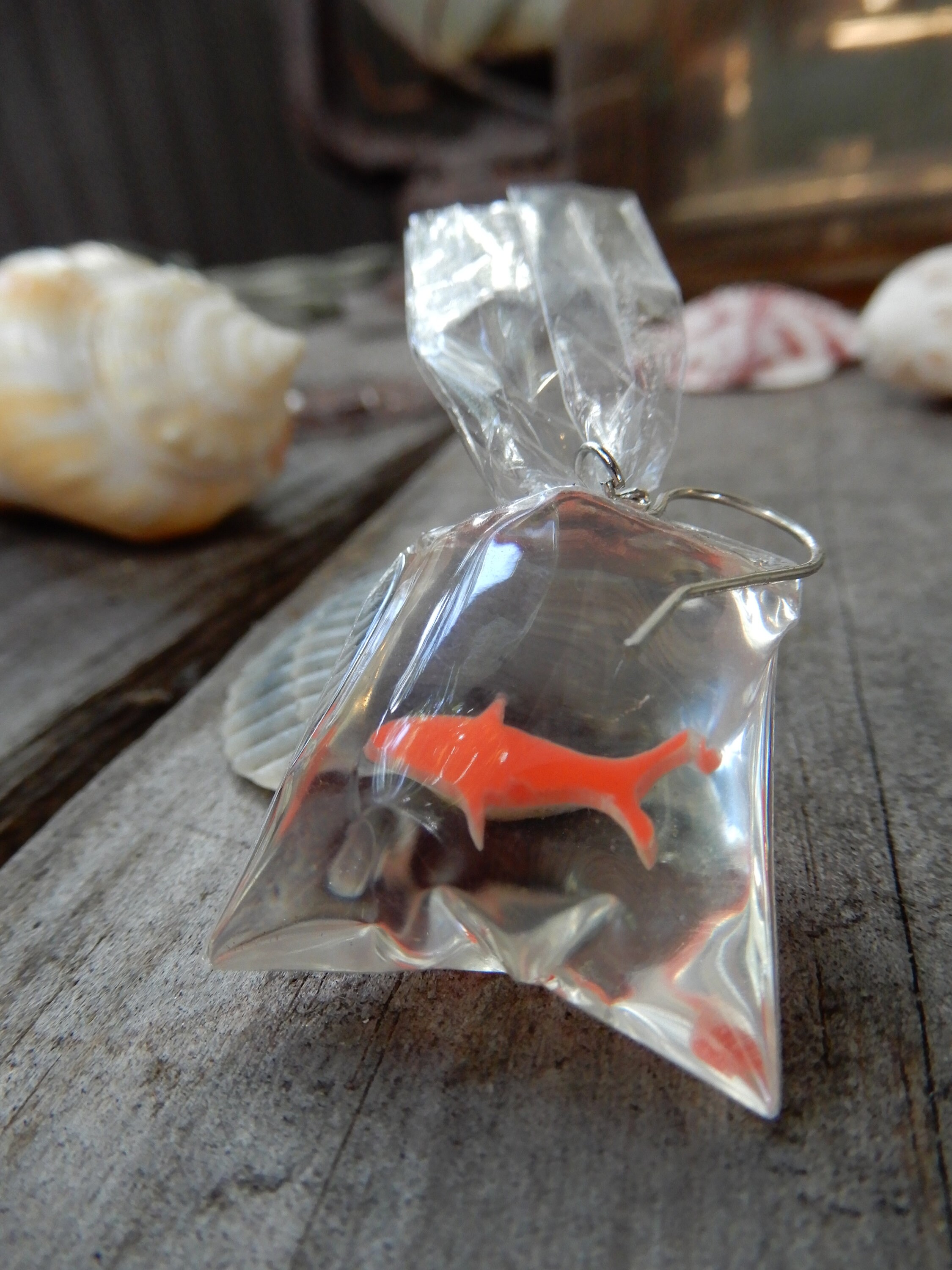 Fun Original Red Orange Coral Fish Goldfish Bag 925 Sterling | Etsy