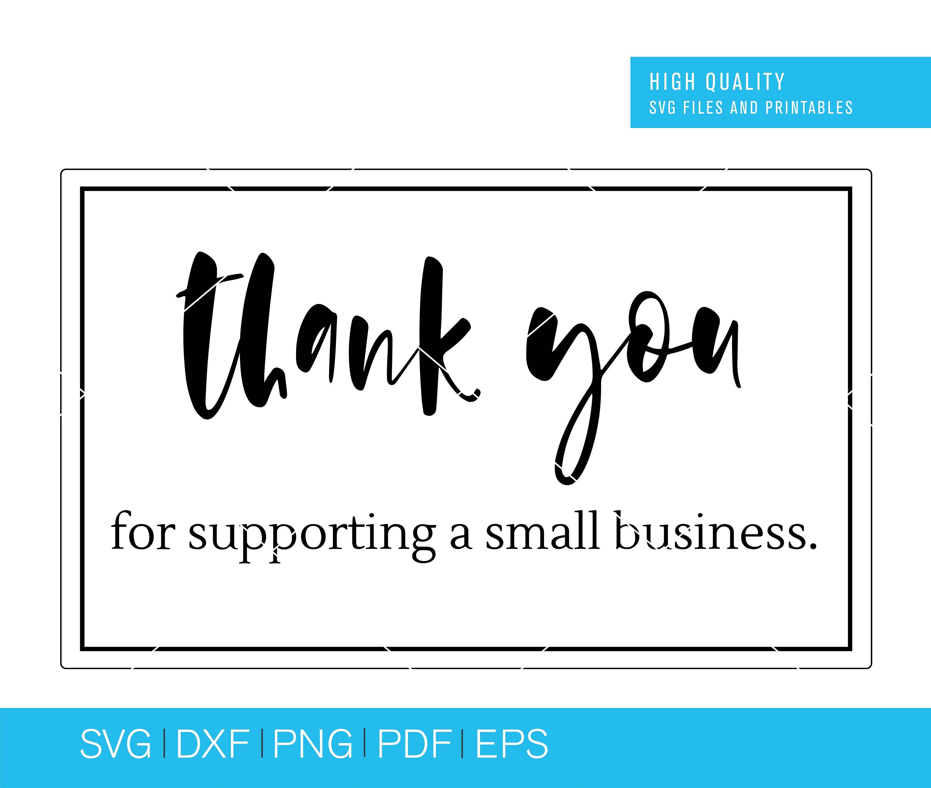 Thank You Card Cut File Thank You Print and Cut Print and - Etsy