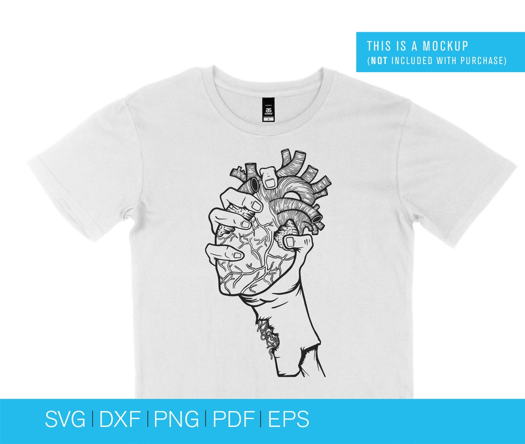 Zombie Hand With Heart Svg File, Zombie Hand Svg Files, Zombie Cut ...