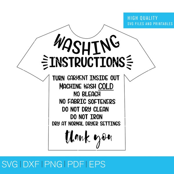 Care Instructions Svg - Etsy
