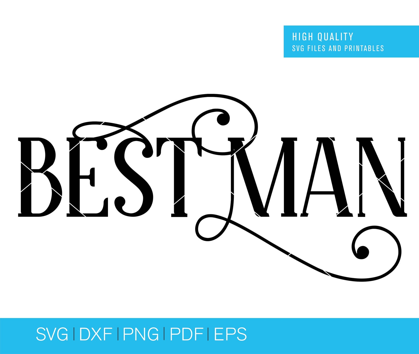 Best Man SVG Wedding Party Svg Groomsman Svg Wedding Svg - Etsy