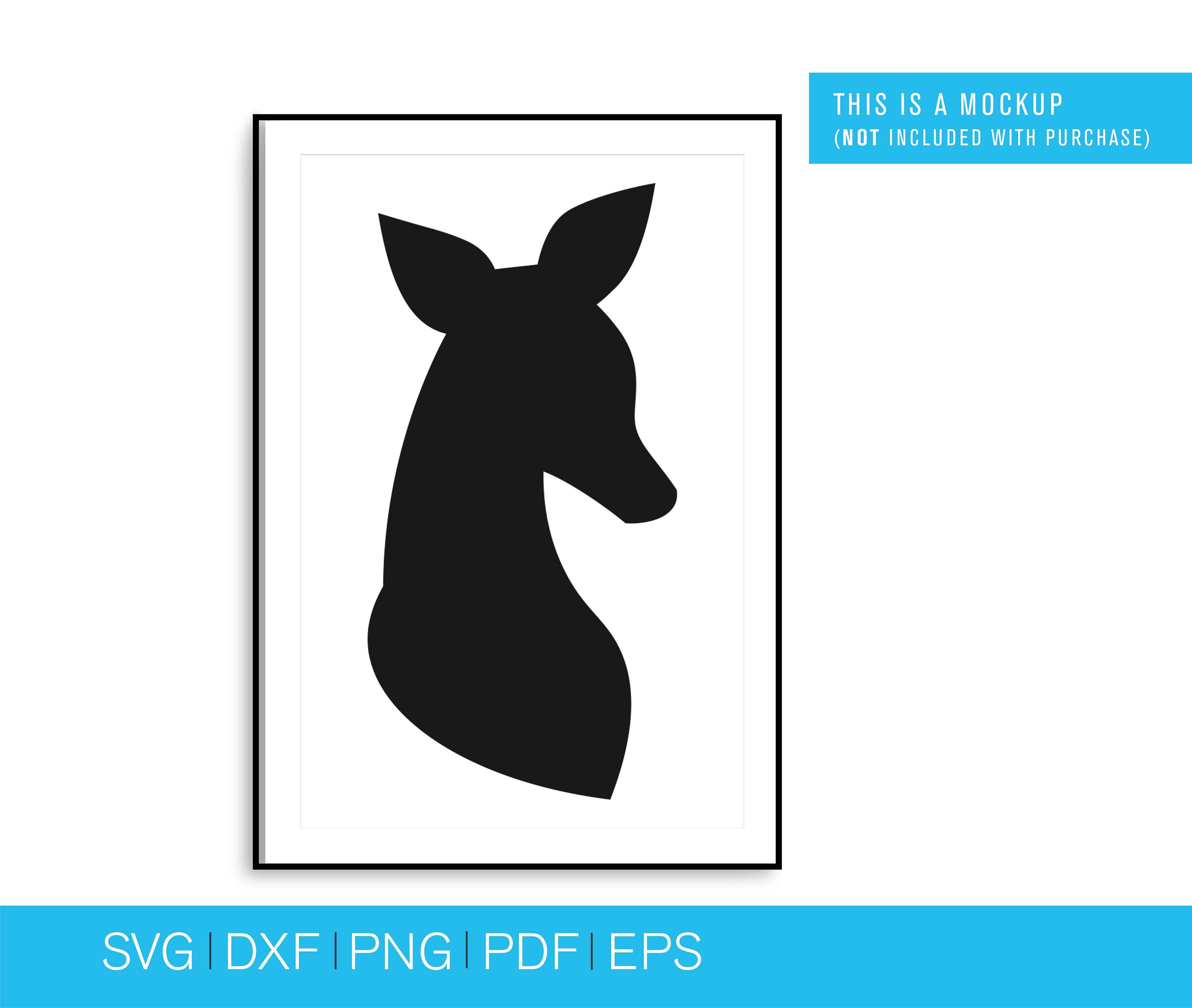 Doe Head Silhouette Clip Art