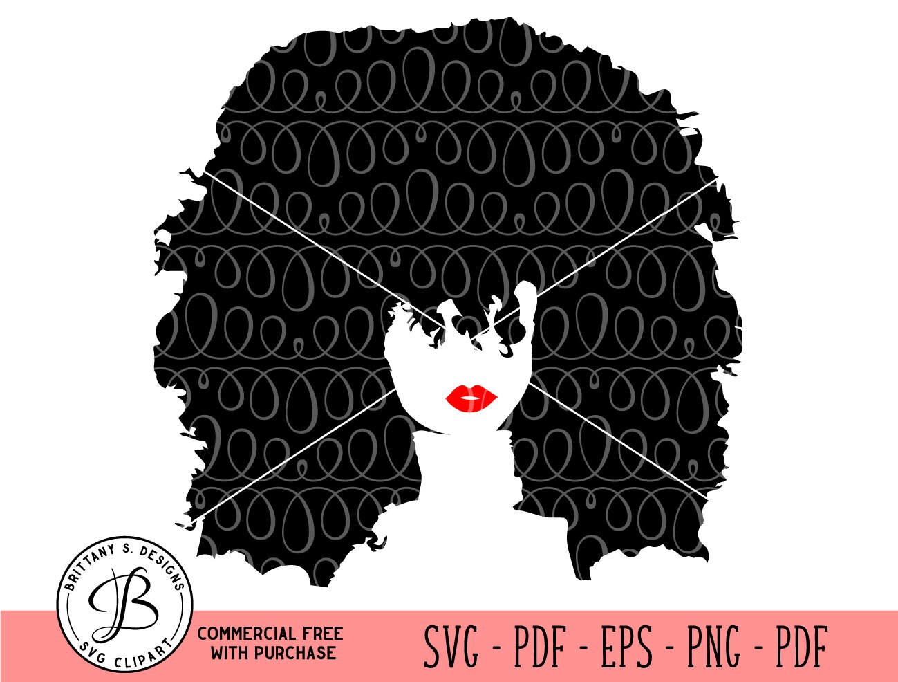 Afro SVG Curly hair SVG Afro cut files hair svg big hair | Etsy