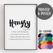 Hangry Print Hangry Definition Hangry Sign Hangry Wall Art - Etsy UK