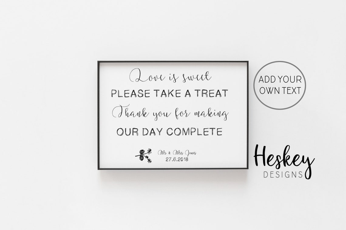 Wedding Signs Sweet Table Sign Wedding Signage Wedding Sign - Etsy UK