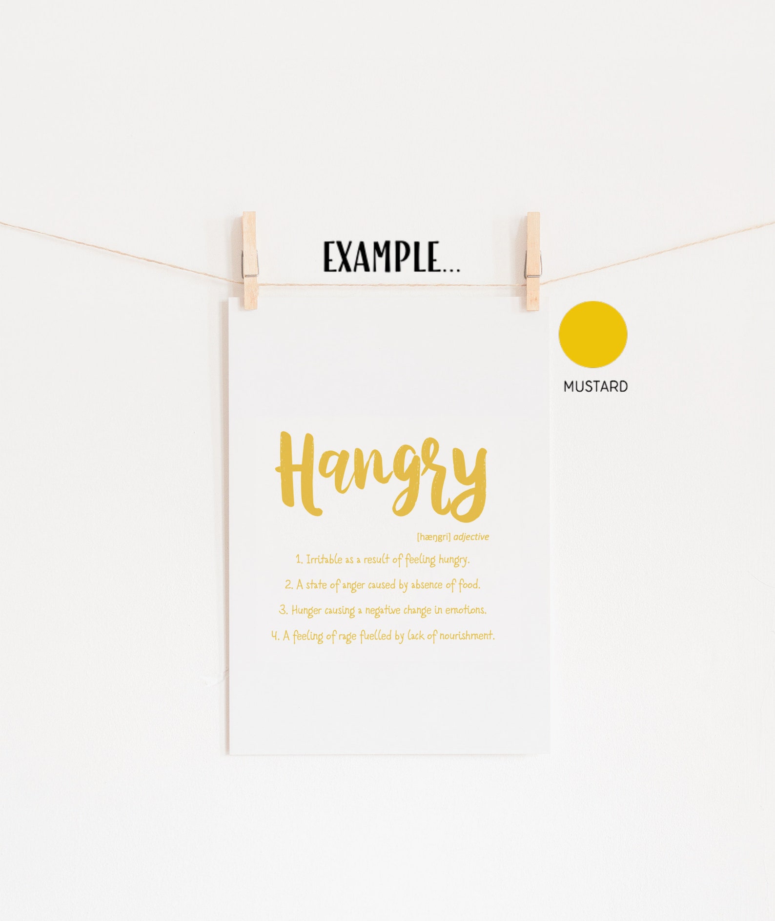 Hangry Print Hangry Definition Hangry Sign Hangry Wall Art - Etsy UK