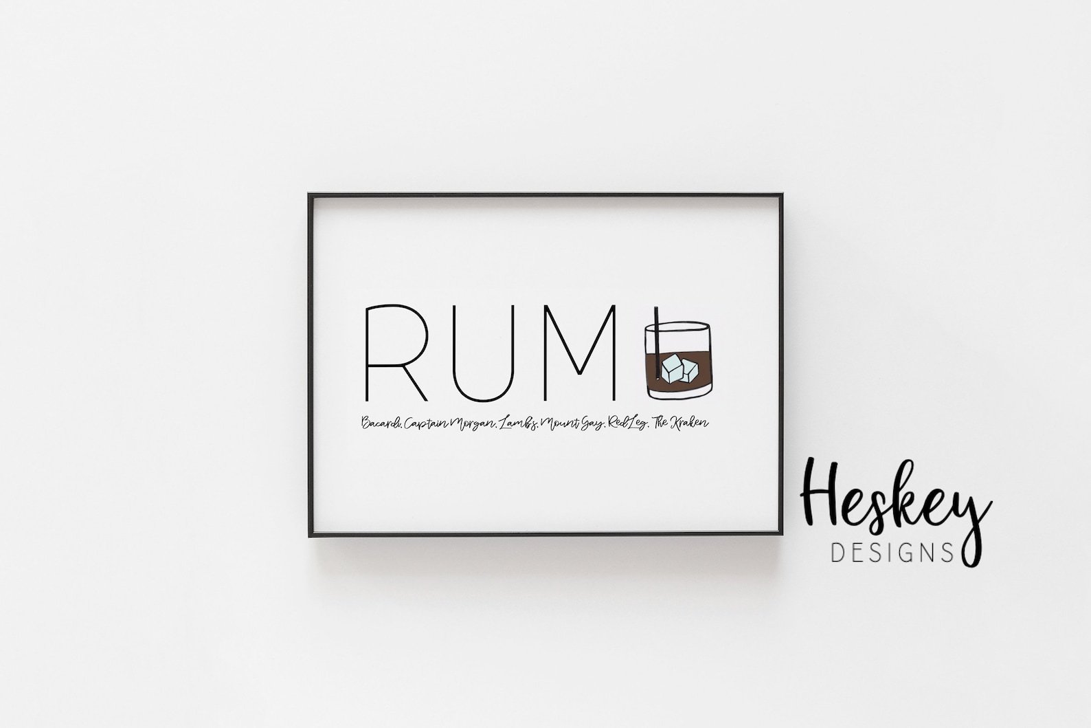 Rum gift Rum print Rum poster Rum quotes alcohol print | Etsy