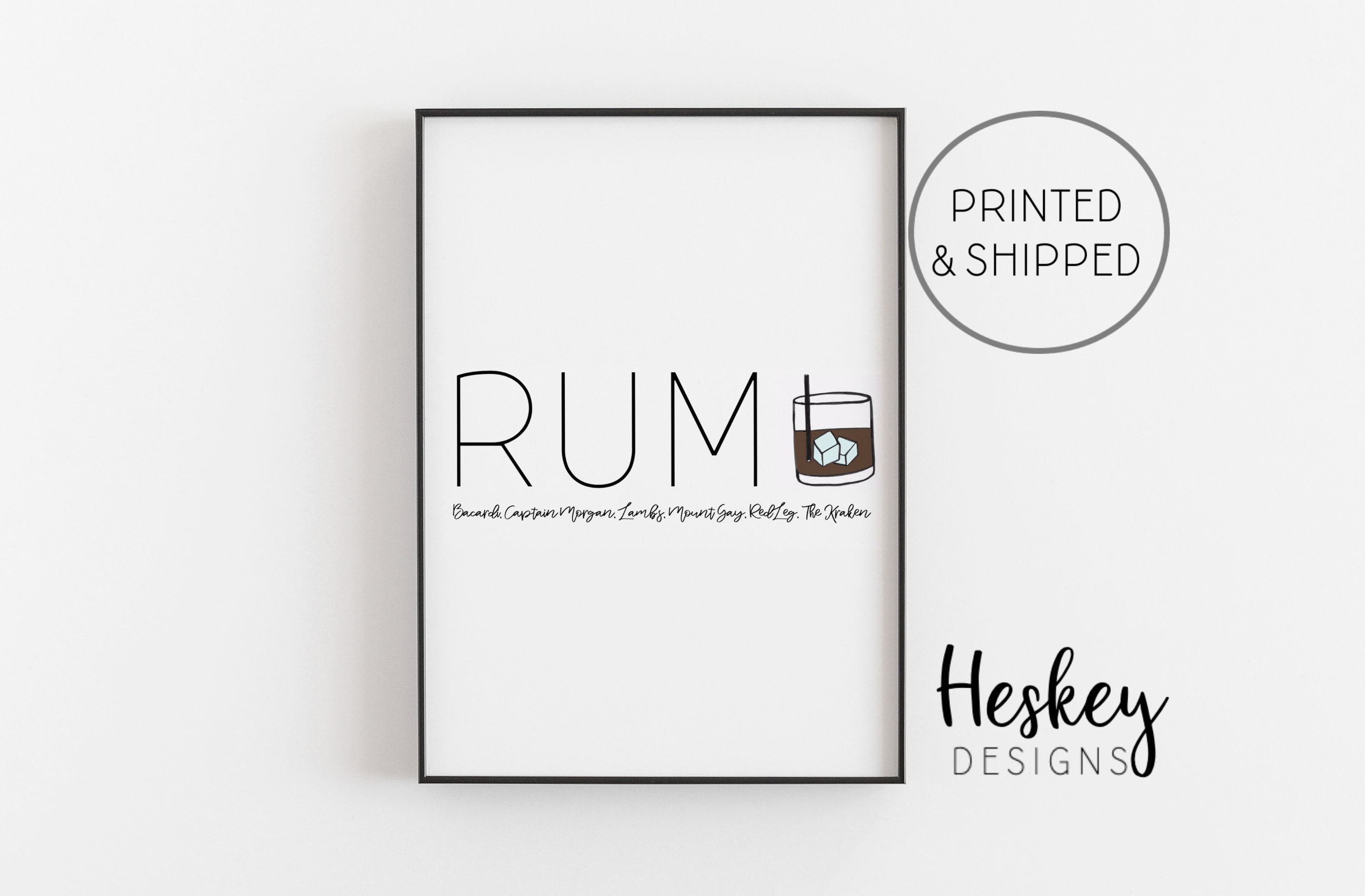 Rum Gift Rum Print Rum Poster Rum Quotes Alcohol Print - Etsy UK