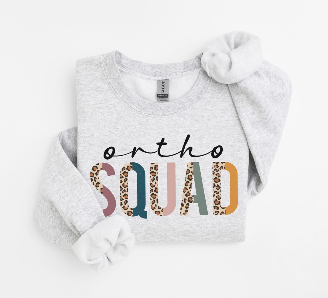 Ortho Squad Sweatshirt, Leopard Print, Orthopedic Nurse, Orthopedist ...