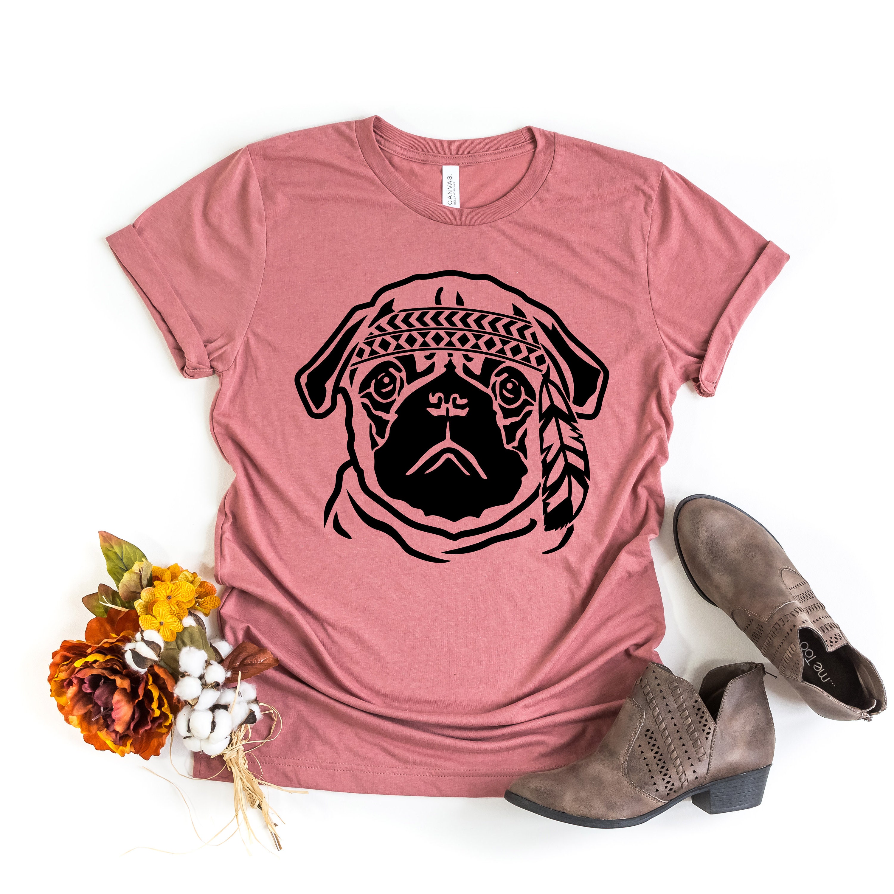 Hippie Shirt Hippy Pug Feather Shirts Tie Dye Festival | Etsy