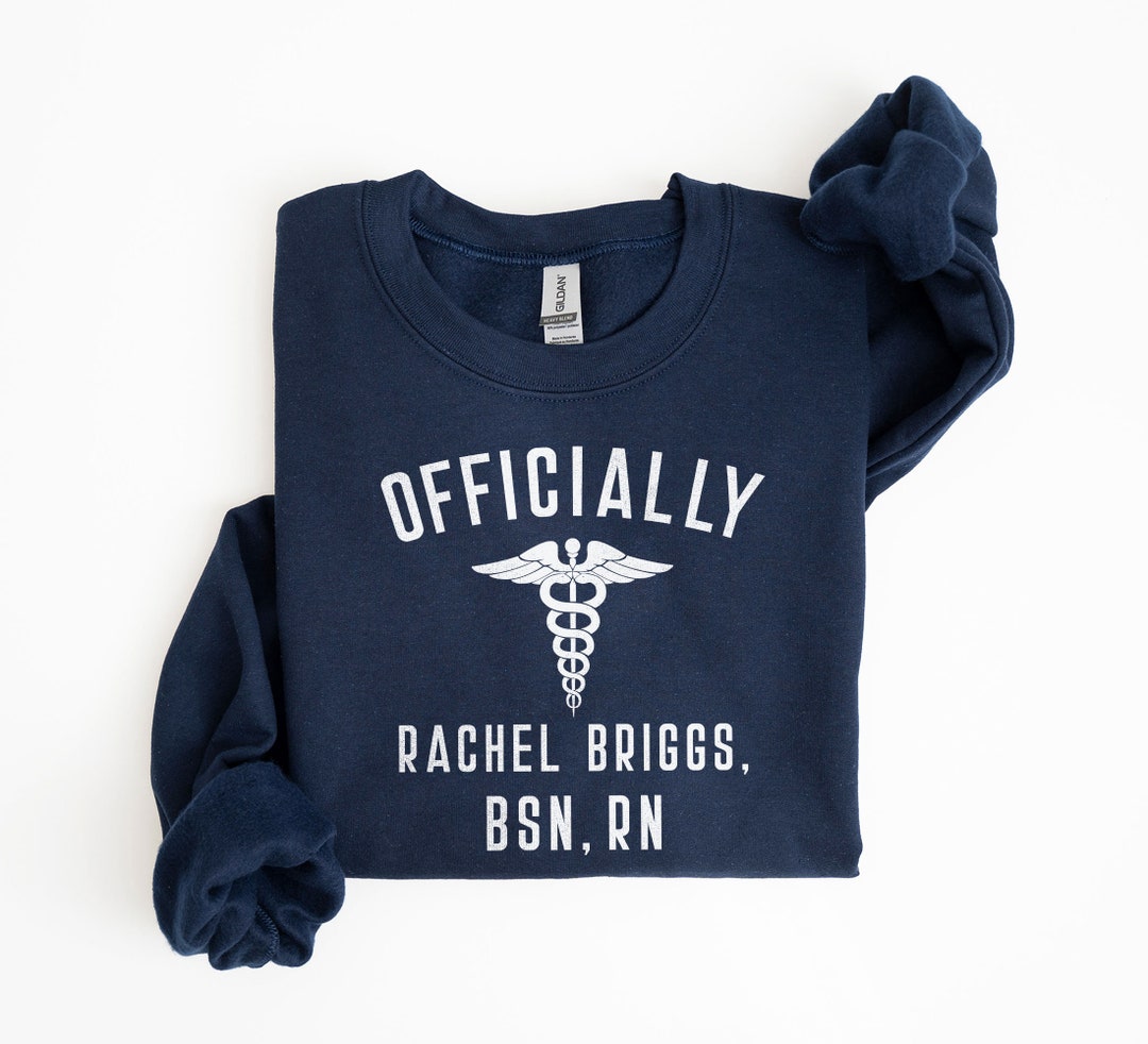 Custom BSN RN Nurse Sweatshirt, Personalized Gifts for RN Registered ...