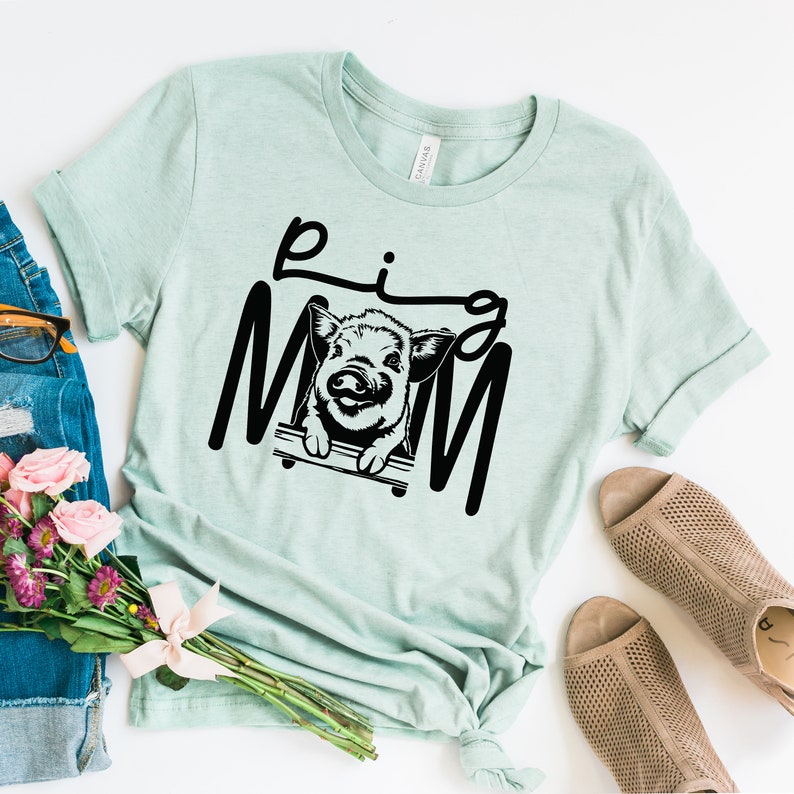 Pig Mom Pot Bellied Piggy Shirt American Yorkshire Hog | Etsy