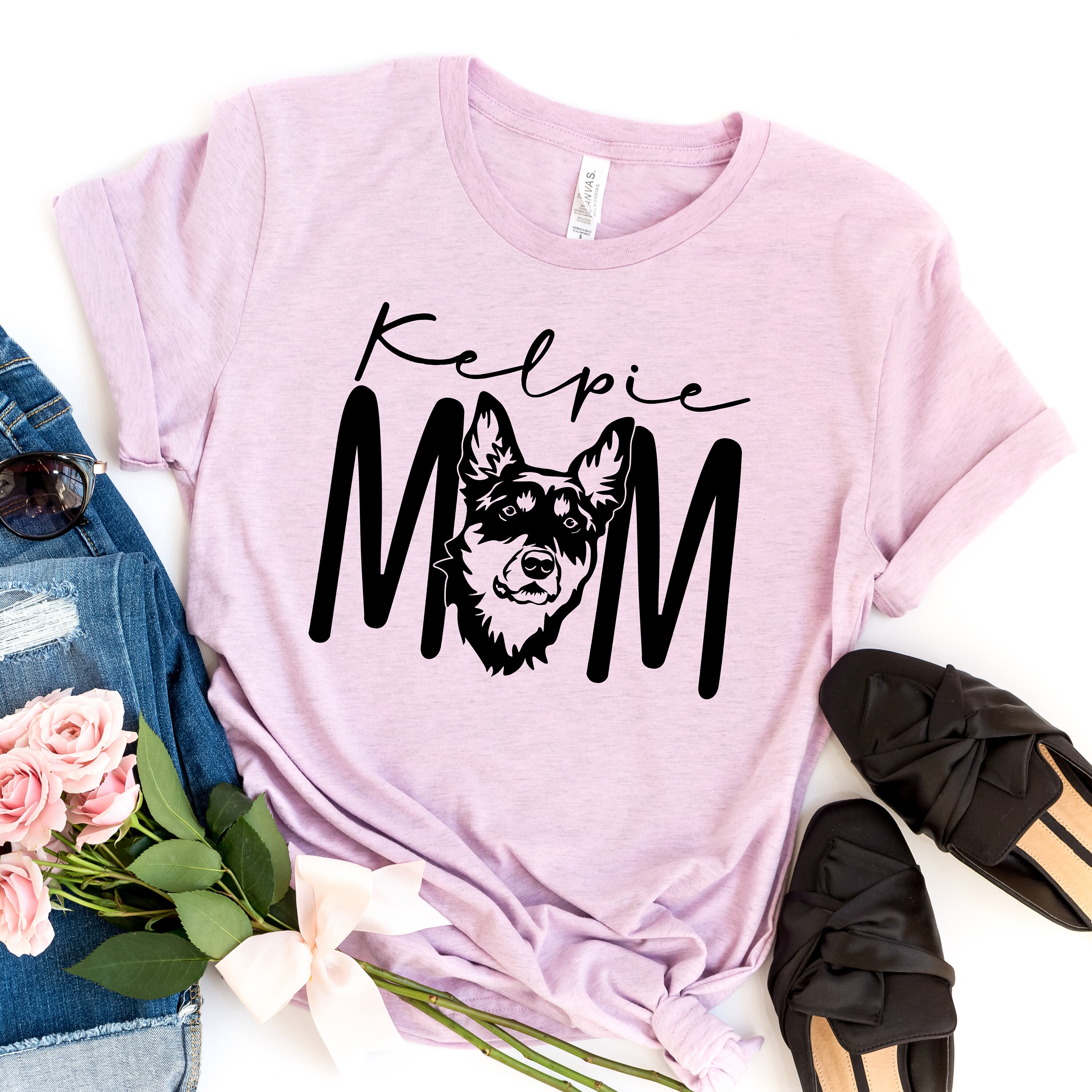 Australian Kelpie Shirt - Kelpie Mom - Dog Mom Tshirt - Blue, Black Tan ...