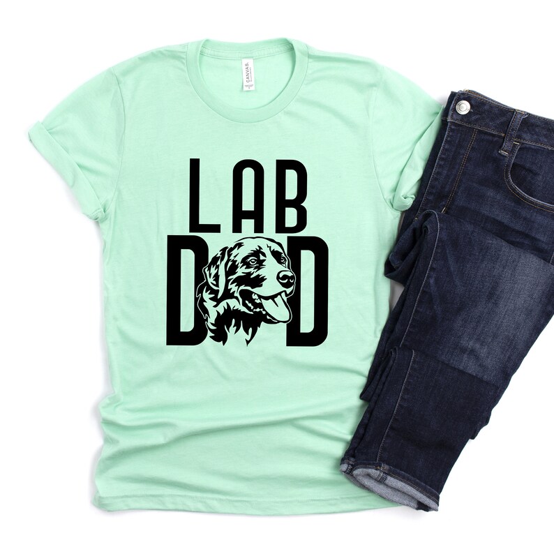 Lab Dad Labrador Retriever Custom Dog Dad Shirt Black | Etsy