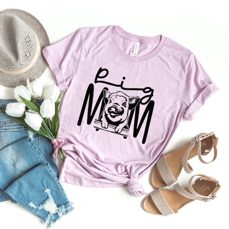 Pig Mom Pot Bellied Piggy Shirt American Yorkshire Hog | Etsy