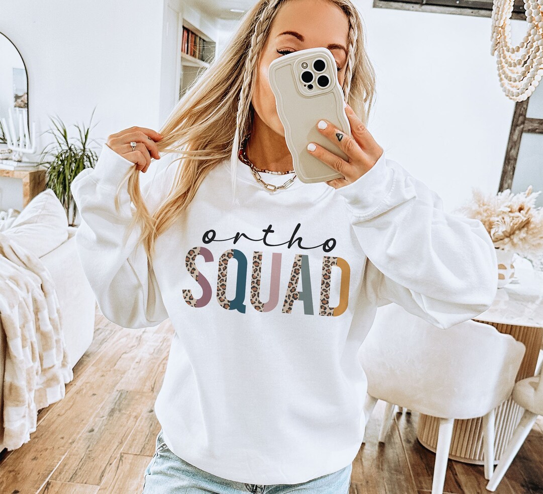 Ortho Squad Sweatshirt, Leopard Print, Orthopedic Nurse, Orthopedist ...