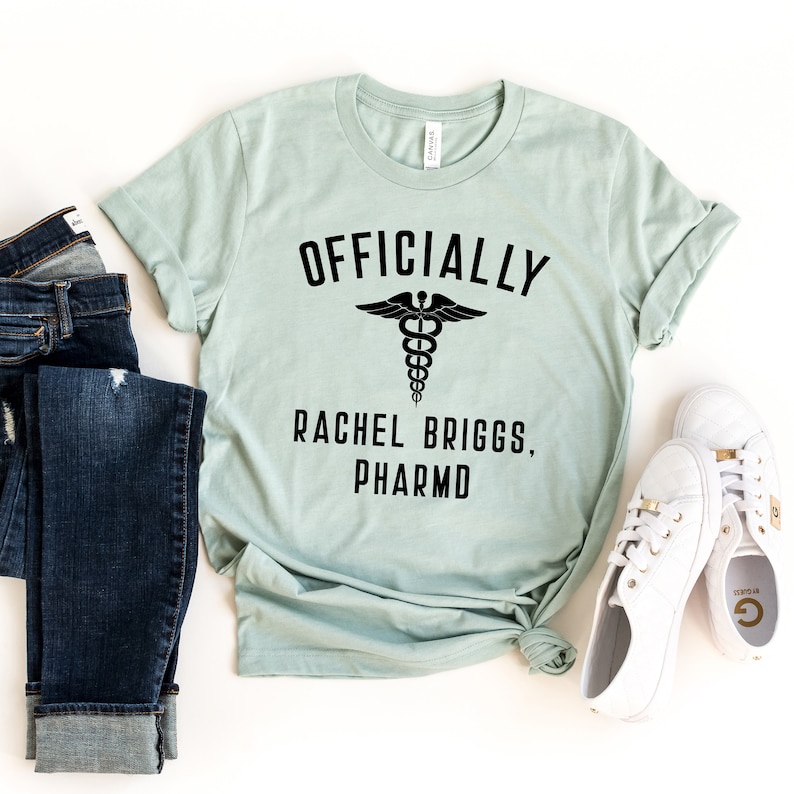 Pharmacist Gift - Officially Pharmd - Custom Credentials Shirt ...