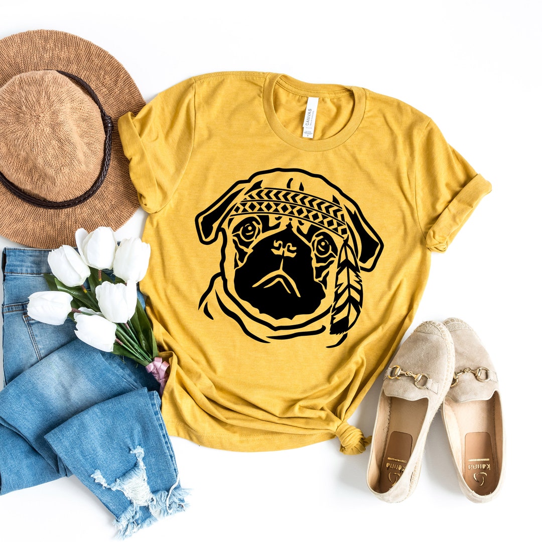 Hippie Shirt Hippy Pug Feather Shirts Tie Dye Festival - Etsy