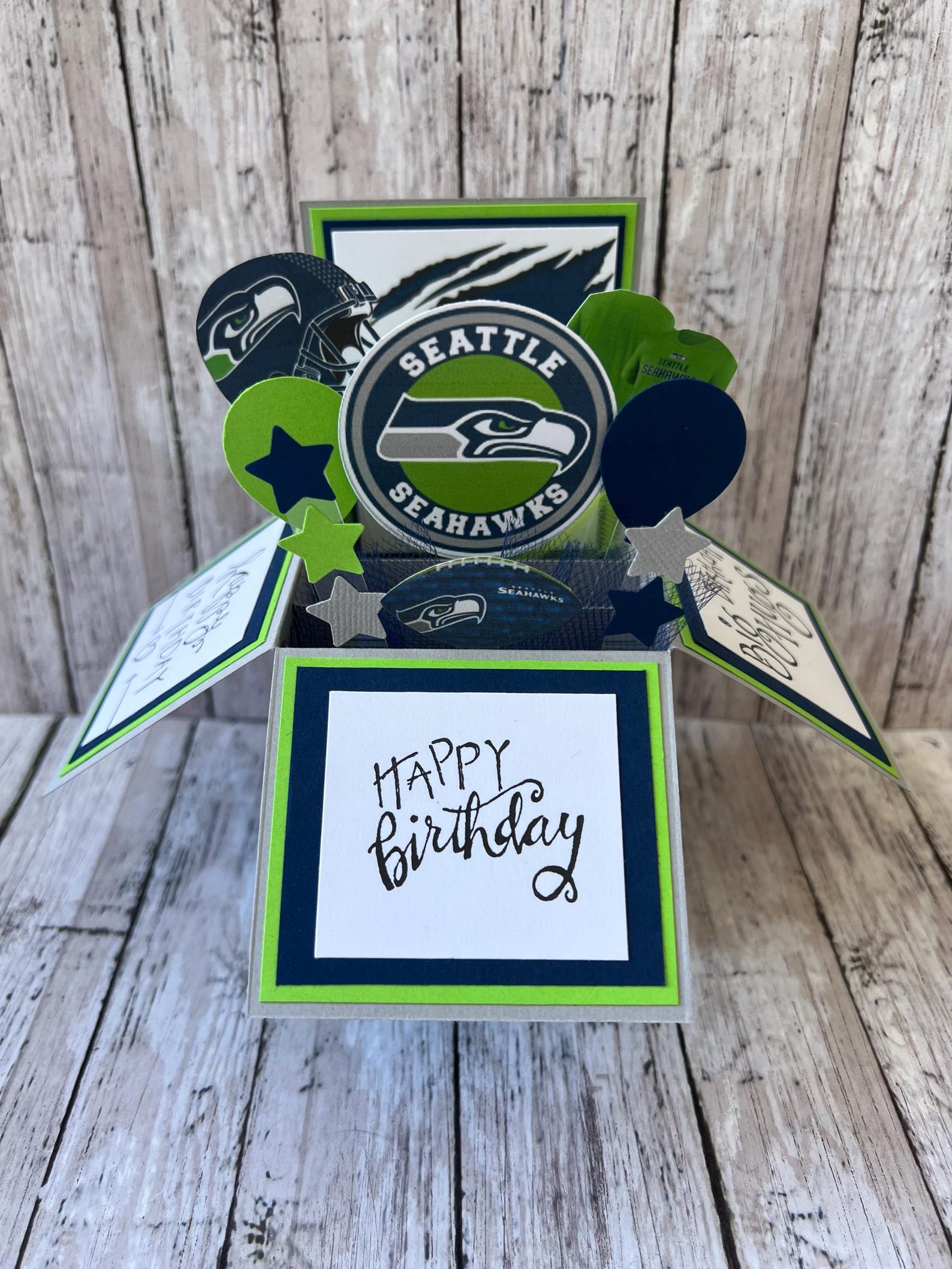 Football Pop-up Box Card: Sports Fan Gift, Game Day Card - Etsy