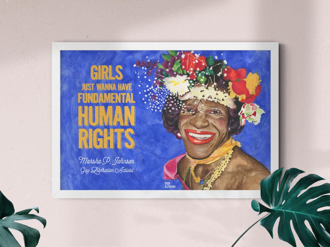 Marsha P Johnson Art, LGBTQ Icon, LGBTQ Artful, Girls Just Wanna Have ...