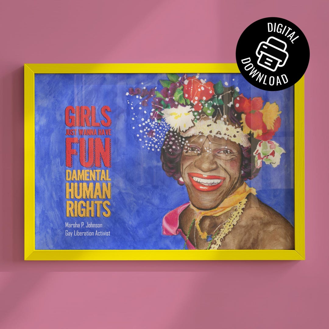 Marsha P. Johnson Art Print: LGBT Rights Poster (digital Download) - Etsy