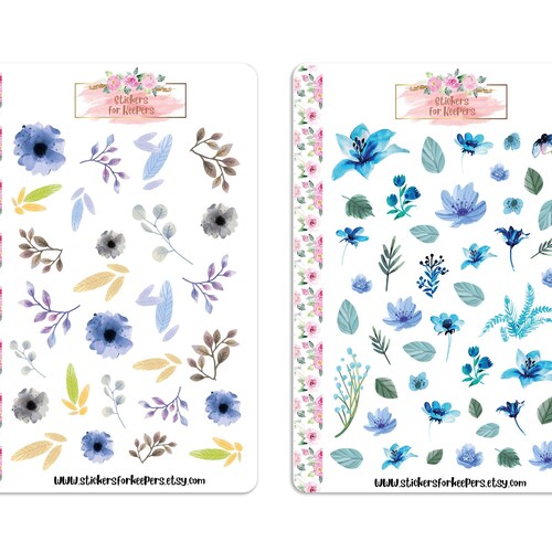Floral Stickers Bullet Journal Stickers Flower Stickers - Etsy