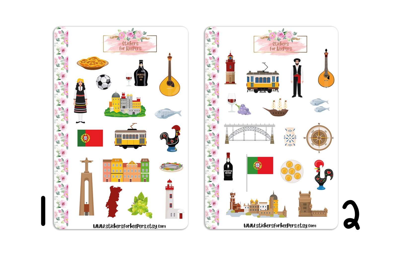 Portugal Stickers Lisbon Stickers Travel Stickers Holidays - Etsy