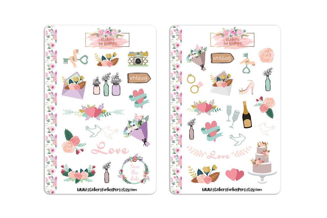 Wedding Stickers Bride Groom Stickers Decorative Stickers - Etsy