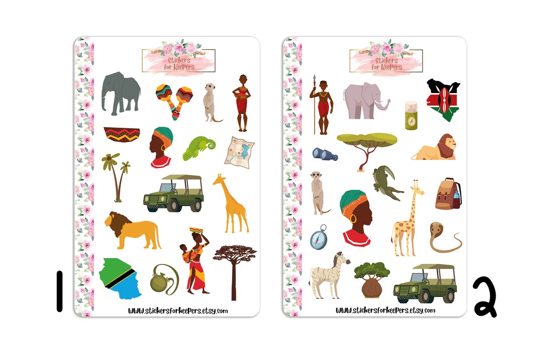 Kenya Stickers, Tanzania Stickers, Travel Stickers, Holidays Stickers ...