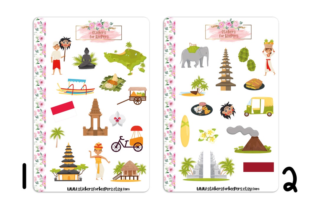 Indonesia Stickers, Bali Stickers, Asia, Travel Stickers, Holidays ...