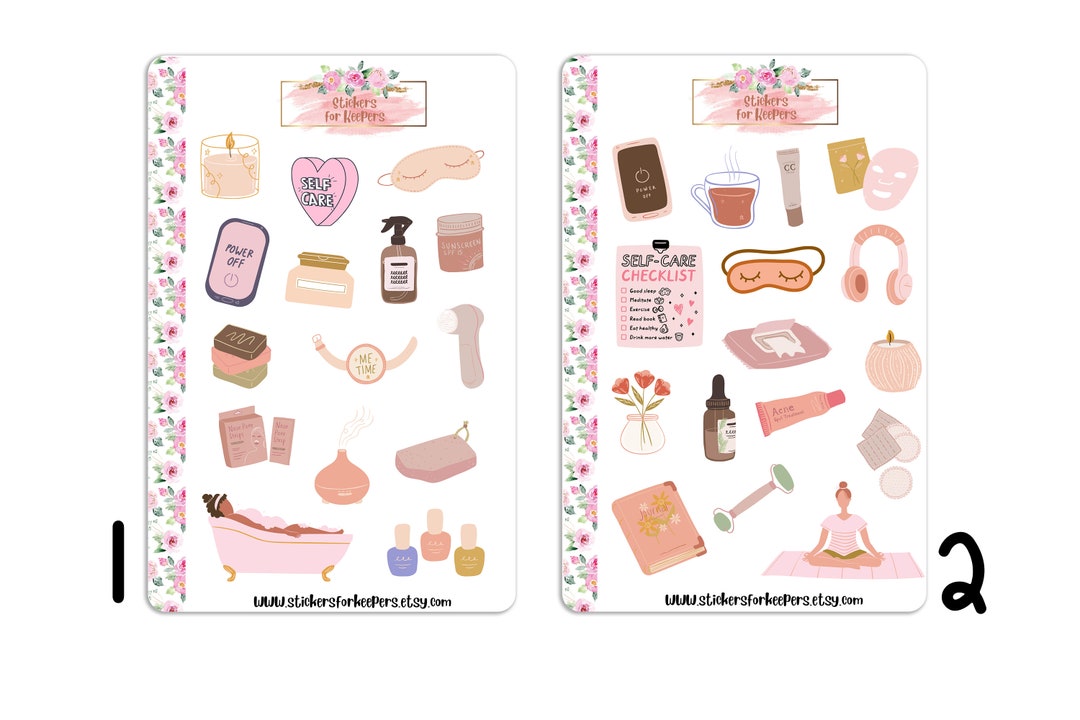 Self Care Stickers Beauty Stickers Skin Care Stickers - Etsy