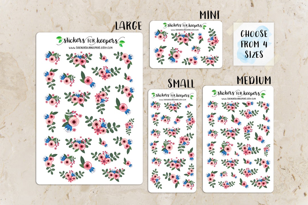 Floral Stickers Bullet Journal Stickers Flower Stickers - Etsy